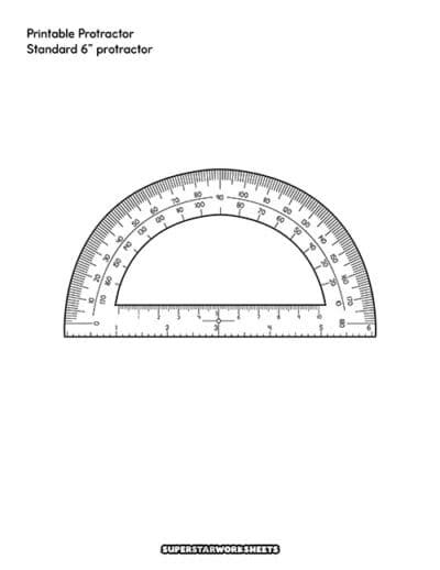 Printable Protractor Superstar Worksheets