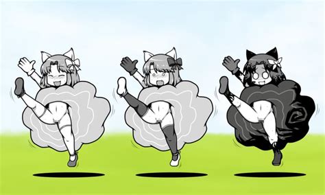 Rule 34 Blush Can Can Dance Cat Ears Catgirl Censored Contrasting Attitudes Crazed Moneko