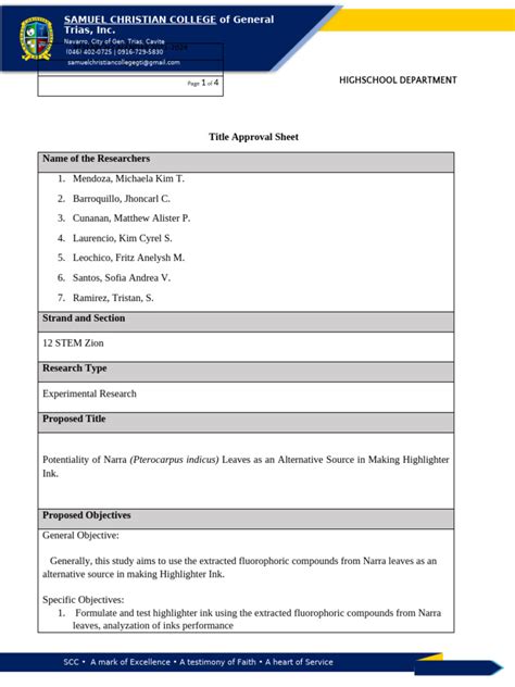 Group 4 Form 1 Pdf Science And Mathematics