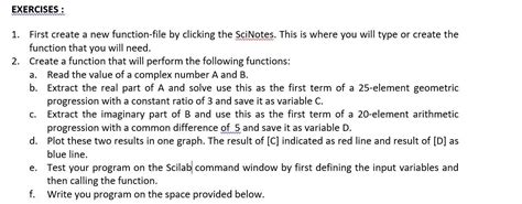 Solved Exercises 1 2 First Create A New Function File By