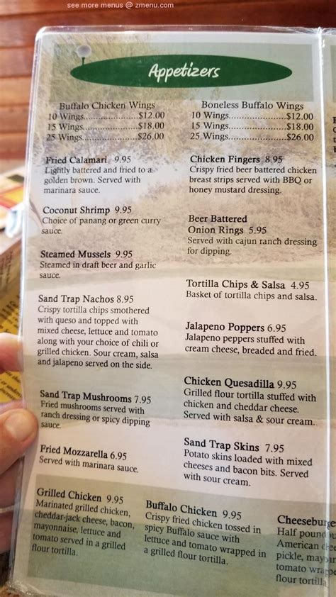 Online Menu Of The Sand Trap Sports Bar And Grill Restaurant Venice