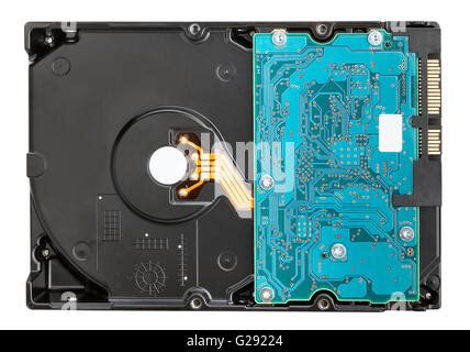 Computer Sata Hard Disk Drive Inside Internals Stock Photo Alamy