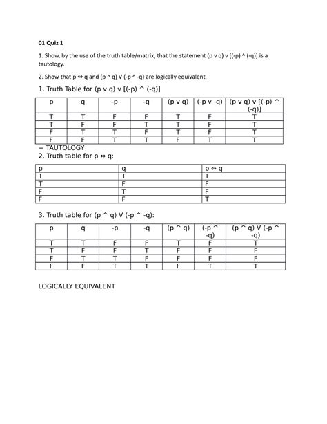 Discrete Math 01 Quiz 1 Quiz 01 01 Quiz 1 Show By The Use Of The