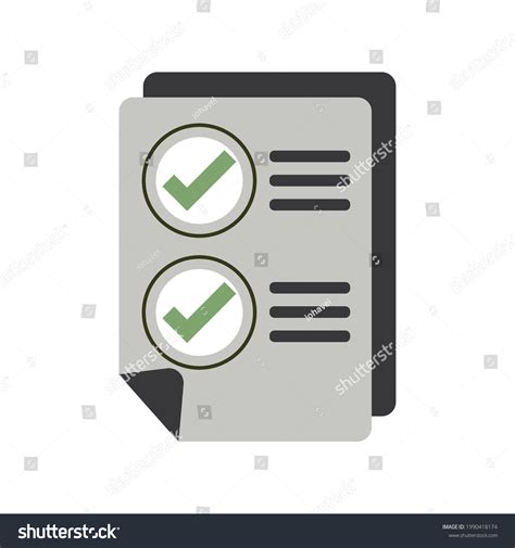 Check Mark Document Isolated Icon Stock Vector Royalty Free 1990418174 Shutterstock