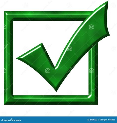 Ticked Box Stock Illustration Illustration Of Tick Green 2924722