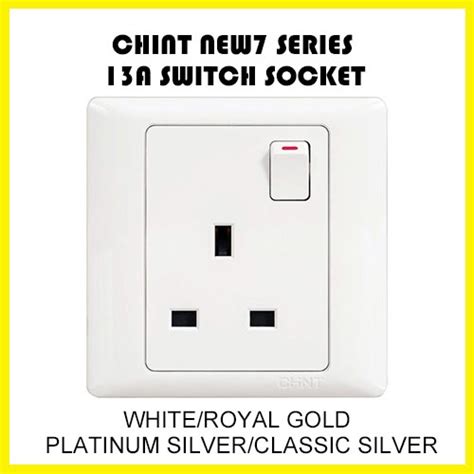 CHINT NEW7 Series 13A Switch Socket White Royal Gold Platinum Silver Classic Silver