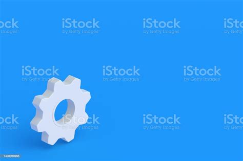 파란색 배경의 모서리에 기어 공학 기술 메커니즘 개발 산업 발전 아이디어 개념 사업 협력 팀워크와 의사 소통 공간을 복사합니다 3d 렌더링 3차원 형태에 대한 스톡 사진 및