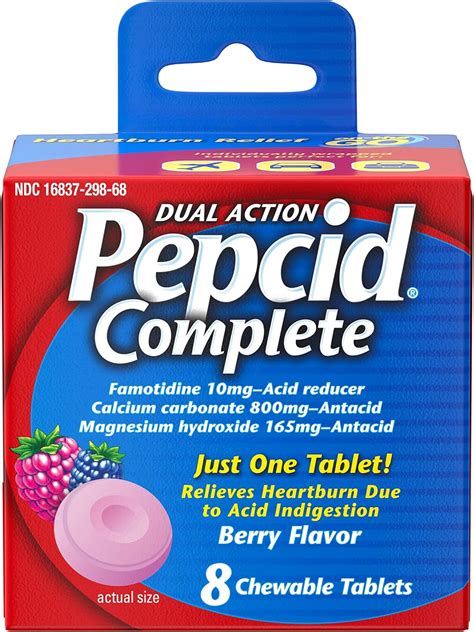 Pepcid Complete Dual Action Acid Reducer Antacid Chewable