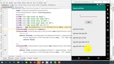 4 Xóa Dữ Liệu Trên Listview Youtube