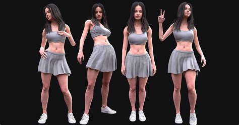 Woman In Summer Outfit 4 Rigged 3d Characters Unity Asset Store