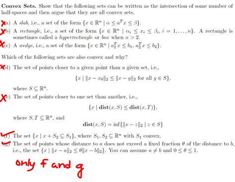 Solved Convex Sets Show That The Following Sets Can Be Chegg