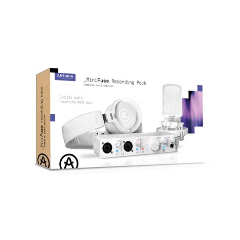 Arturia Minifuse 2 Recording Pack White Minifuse2 Audio Interface Headphones Cables Software
