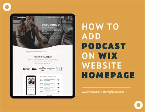 how to add podcast on wix website homepage