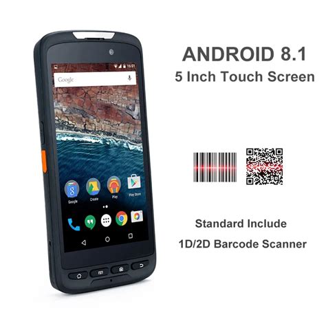 4G LTE Android8 1 Rugged Nfc Rfid Reader 2d Barcode Scanner All In One Handheld Smartphone