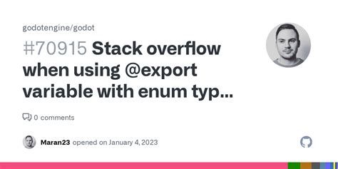stack overflow when using export variable with enum type and set get · issue 70915