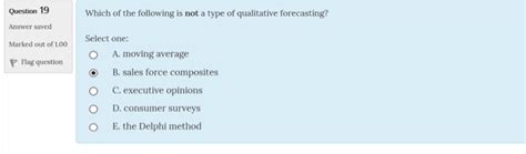 Solved Question 19 Answer Saved Marked Out Of 100 Which Of