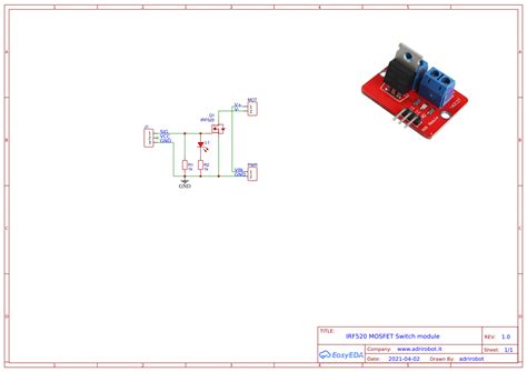 Irf520 Mosfet Switch Module Oshwlab