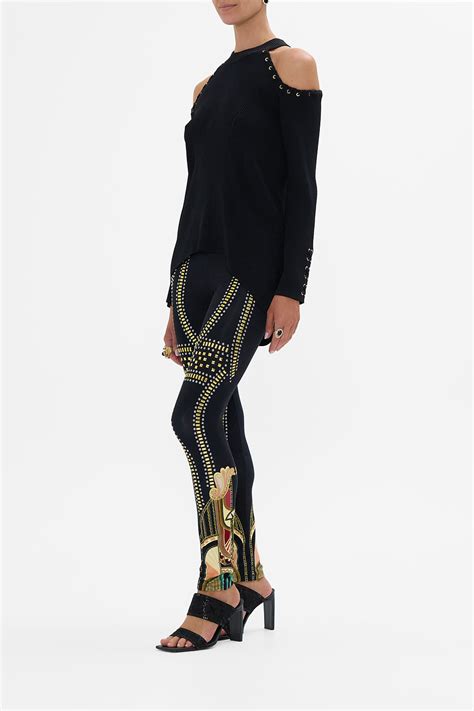 The They Call Her Nefertari Metal Hotfix Embellished Leggings Camilla Au Camilla