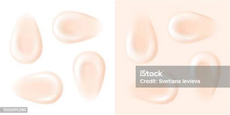 크림 드롭 추상적인 질감 자외선 차단제 로션 방울이 번졌습니다 화장품 스킨케어 제품 스플래시 터치 피부과 콜라겐 또는 히알루론 젤리 토너 개체 그룹에 대한 스톡 벡터 아트