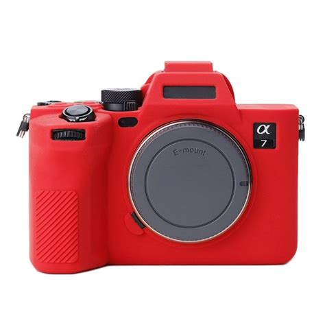 Soft Silicone Protective Case For Sony A7 Iv Red Protective Cases