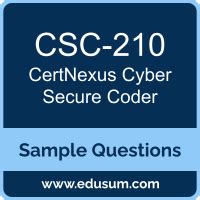 Free CertNexus CSC Sample Questions And Study Guide EDUSUM