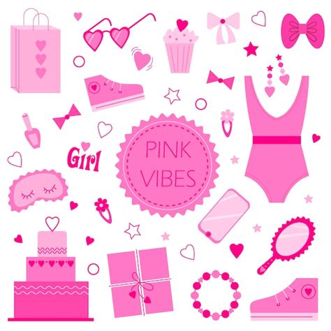 Pink Girl Premium Vector