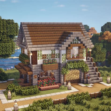 Minecraft Farmhouse Casas Minecraft Casas Minecraft Fáceis