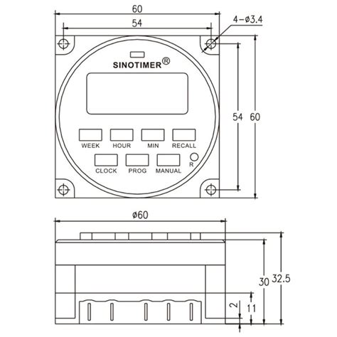 Stor Lcd Digital 220v Programmerbar Timerbrytare M Grandado