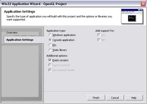Using OpenGL And GLUT In Visual Studio NET