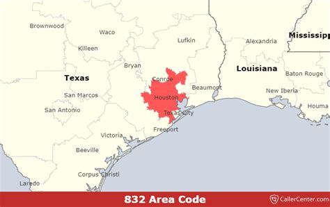 Area Code 832 Map Time Zone And Phone Lookup