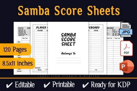 Samba Score Sheets Kdp Games Interior Graphic By Kdp Poc · Creative
