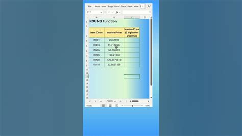 Round Function In Excel Round Numbers To Certain Digits After Decimal Youtube