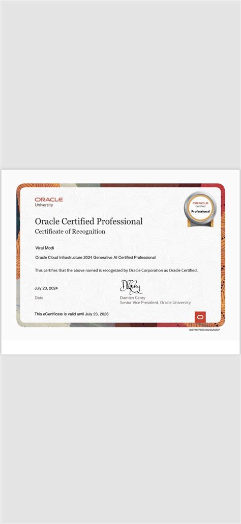 Viral Modi On Linkedin Oracleoci Certification Llms Machinelearning Ai Continuouslearning