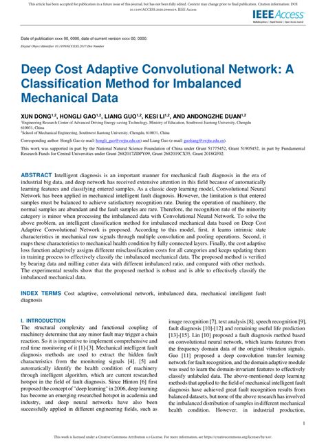 Pdf Deep Cost Adaptive Convolutional Network A Classification Method