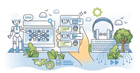 Llm Or Large Language Model For Text Generation Outline Hands Concept Vectormine