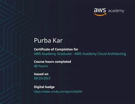 Purba Kar On Linkedin Im Happy To Share That Ive Obtained A New Certification Aws Academy