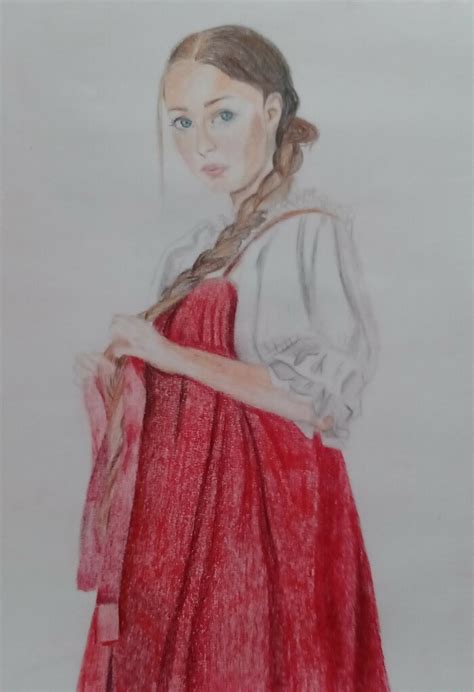 Деревенская девушка в стиле Cg Люди на