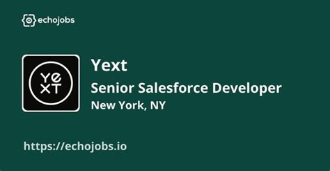 Yext Is Hiring Senior Salesforce Developer Usd 129k 239k New York Ny