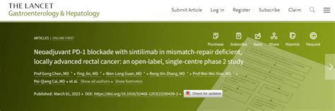 高度微卫星不稳定局部晚期直肠癌或可免除手术！徐瑞华团队发表最新成果研究患者治疗