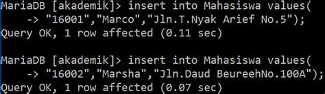 Teknologi Komputer Syntax Syntax Dasar Mysql