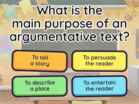 Argumentative Text Quiz