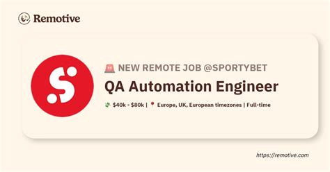 Remotive On Linkedin Hiring Qa Automation Engineer Sportybet