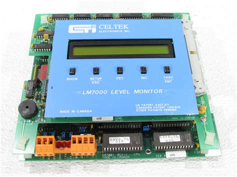 Celtek Lm7000 Level Monitor Premier Equipment Solutions Inc