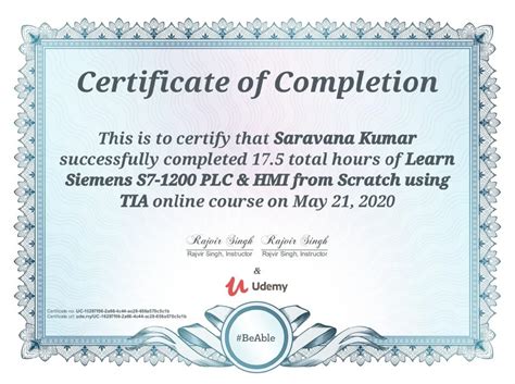 Saravana Kumar B On Linkedin Successfully Completed My Siemens S7 1200 Plc And Hmi Course