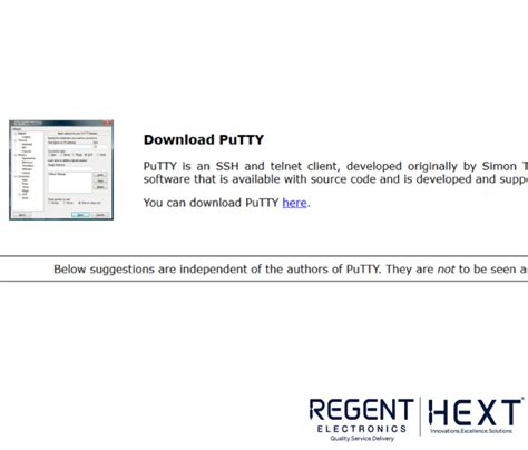 Putty Configuration Connecting Raspberry Pi To A Laptop Regent Electronics
