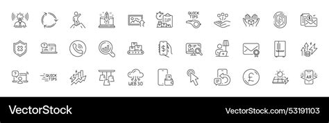 Tutorials Web3 And Recycling Line Icons For Web Vector Image