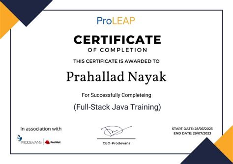 prahallad nayak on linkedin fullstackjava proleapacademy prodevans