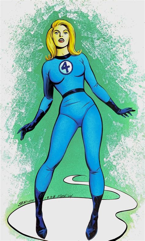 Invisible Woman 1998 In Michael Reyess Infinity Comic Art Gallery Room