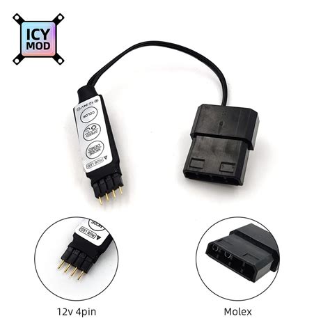 Argb Manual Controller 5v3pin To Molex Power Supply Sata Converter Adjust Light Interface