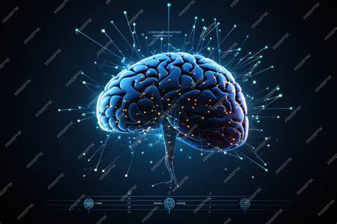 Premium Photo Interactive Brain Neural Network With Active Nodes